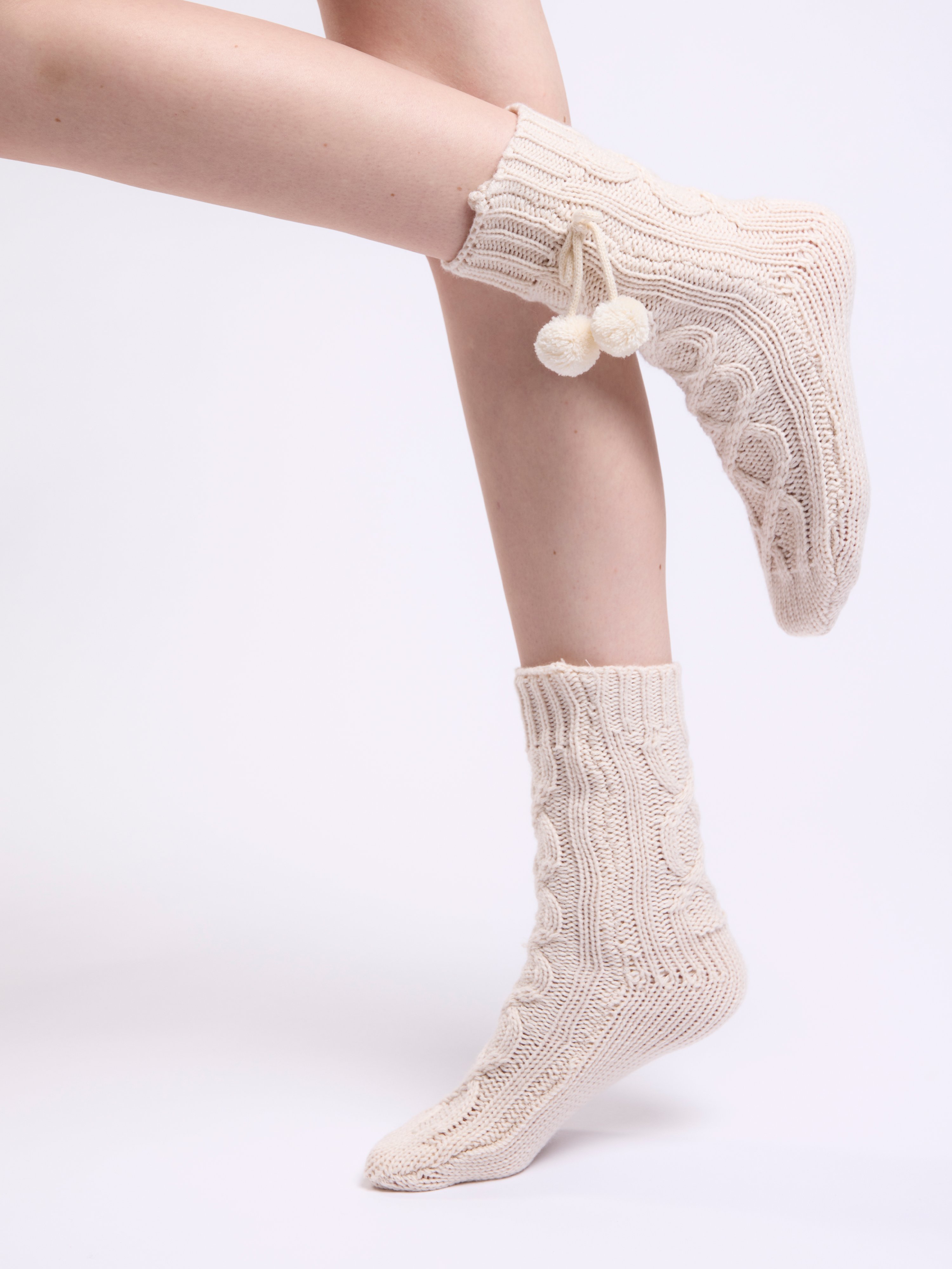 Granny Knee Socks - Sandy Oat - $17.95 - CHANGE Lingerie